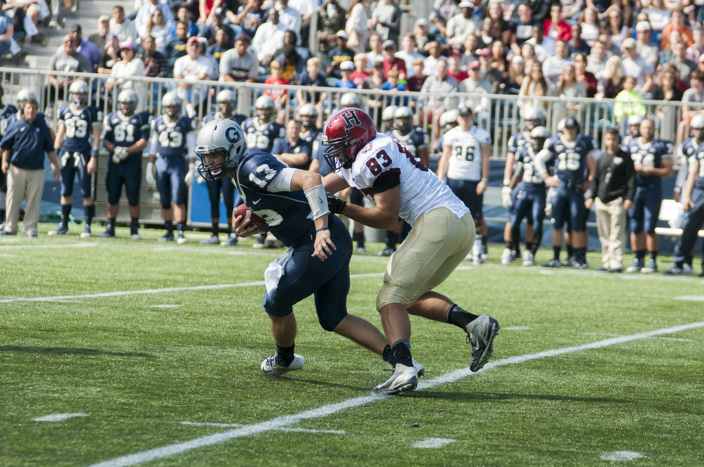 Harvard bested Georgetown in football, 34-3, to make its record 3-0 ...