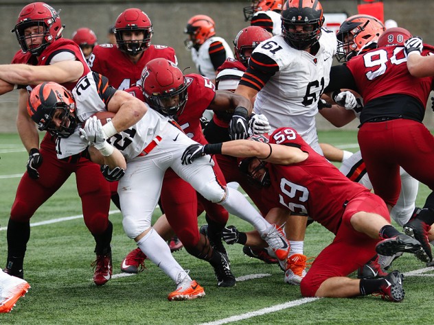 Crimson Football 2018: Harvard 21, Princeton 29 | Harvard Magazine